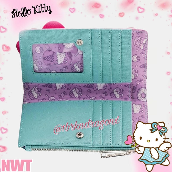 Hello Kitty | Bags | Nwt Hello Kitty Wallet Cupcake Samrio Loungefly ...